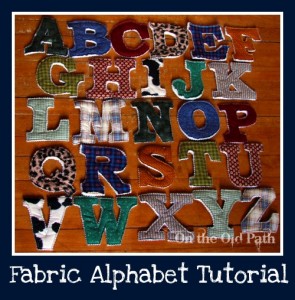 Fabric Alphabet Letters Tutorial